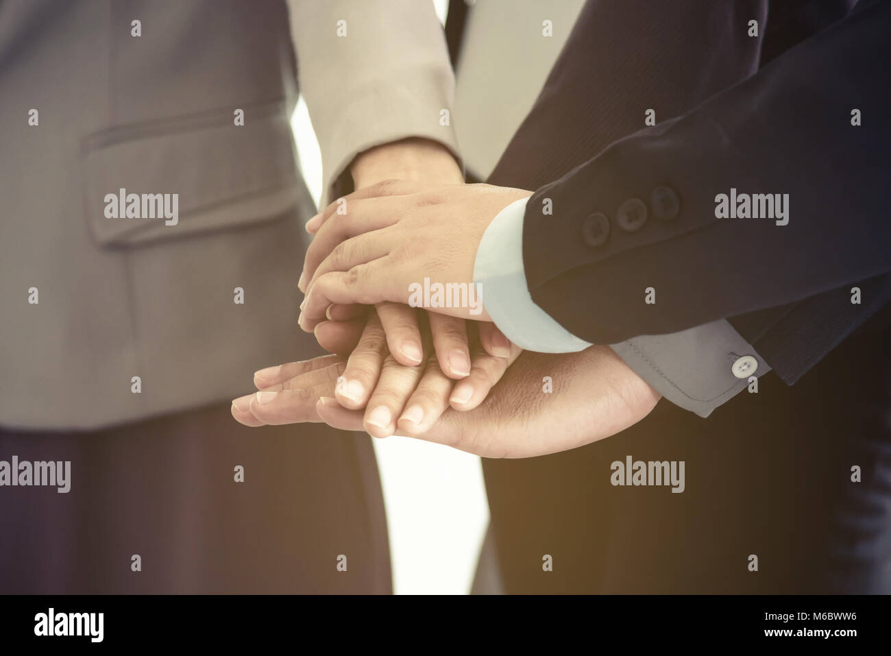 Team support teamwork synergy hi-res stock photography and images - Alamy