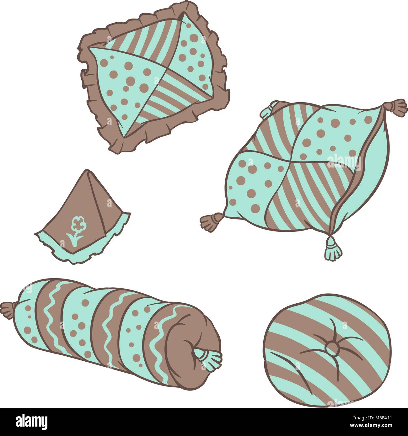 Many pillows Stock Vector Images - Alamy