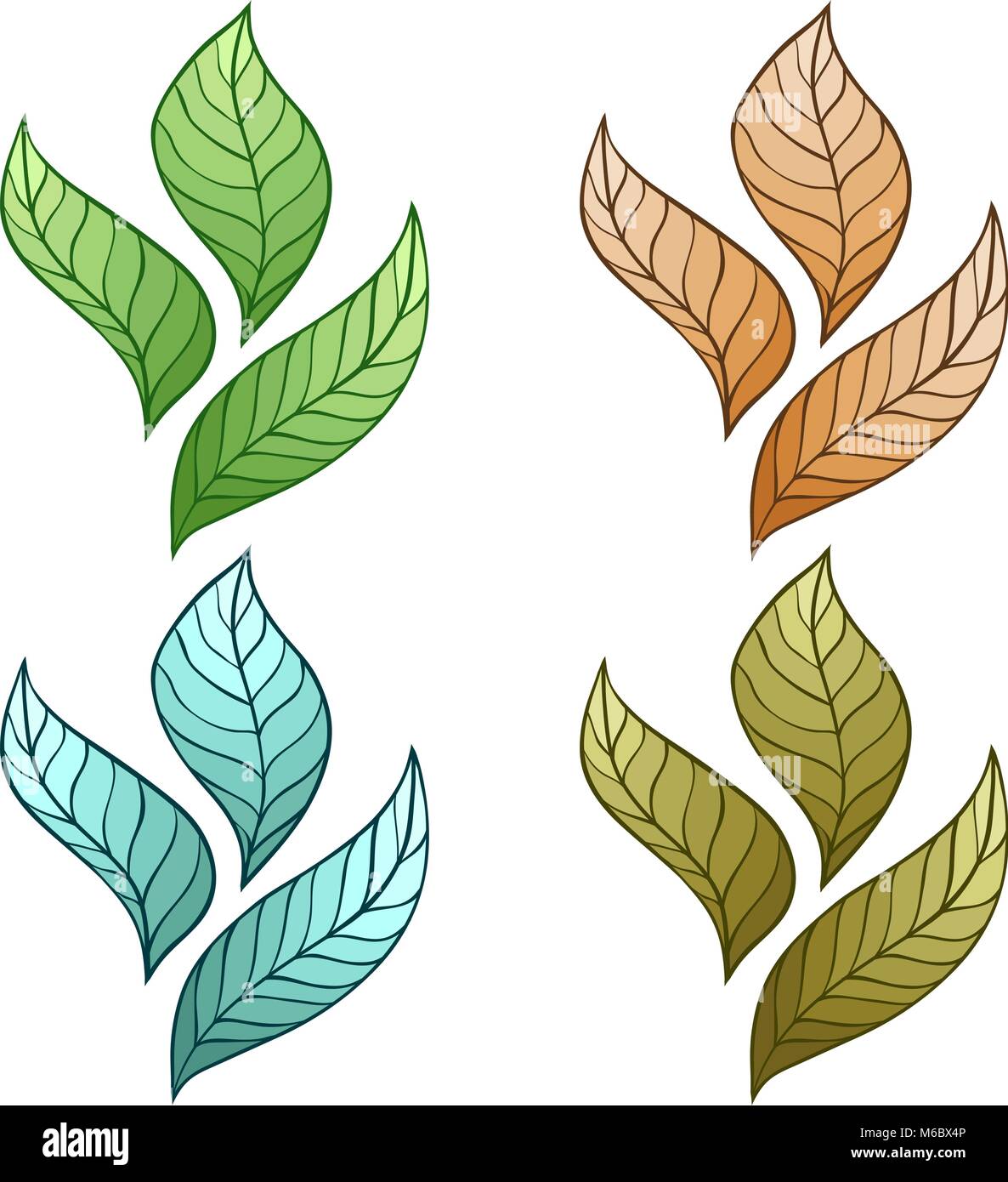 Design of vector abstract leaves Stock Vector Image & Art - Alamy