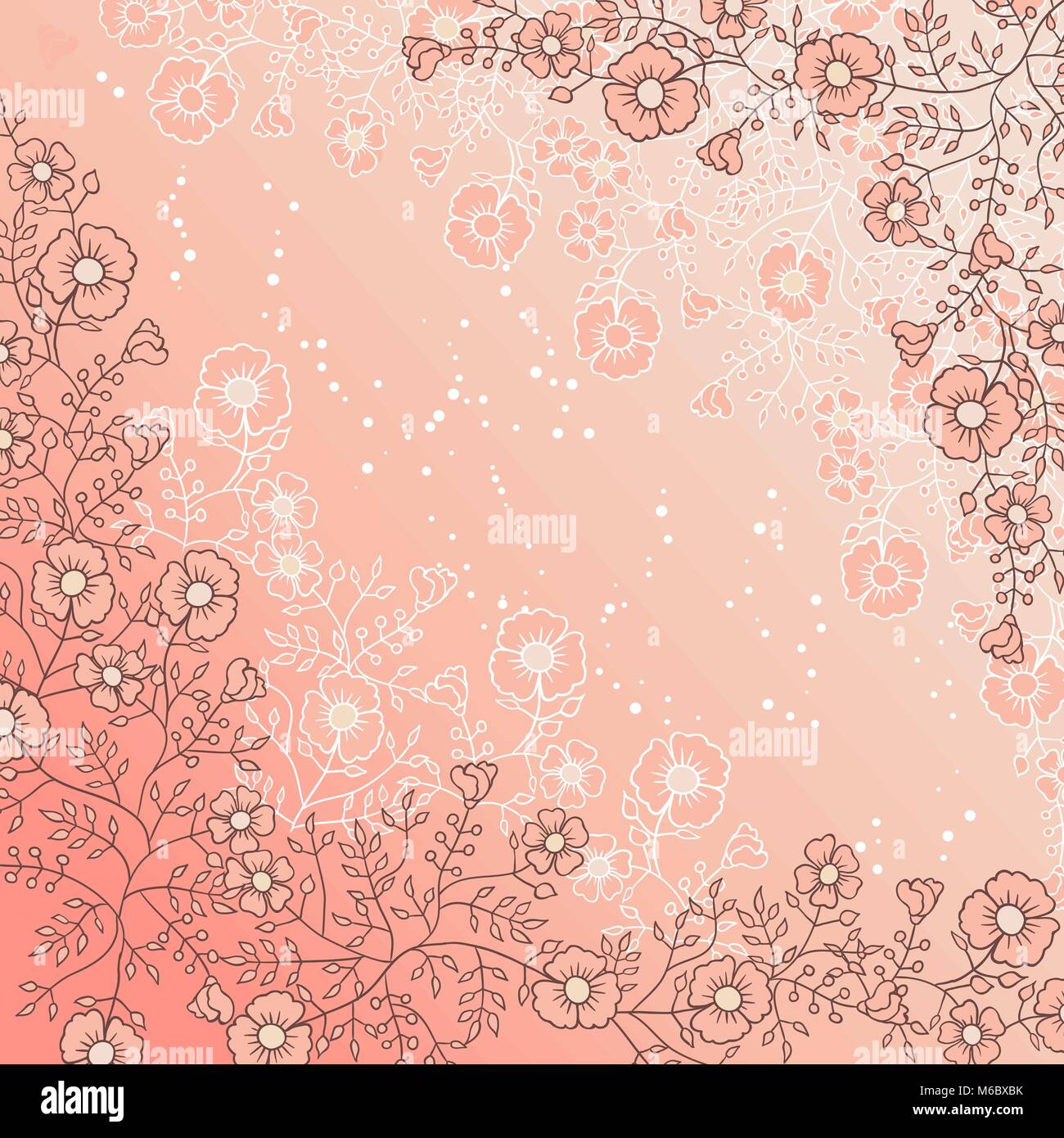 Design of vector flowers background Stock Vector Image & Art - Alamy