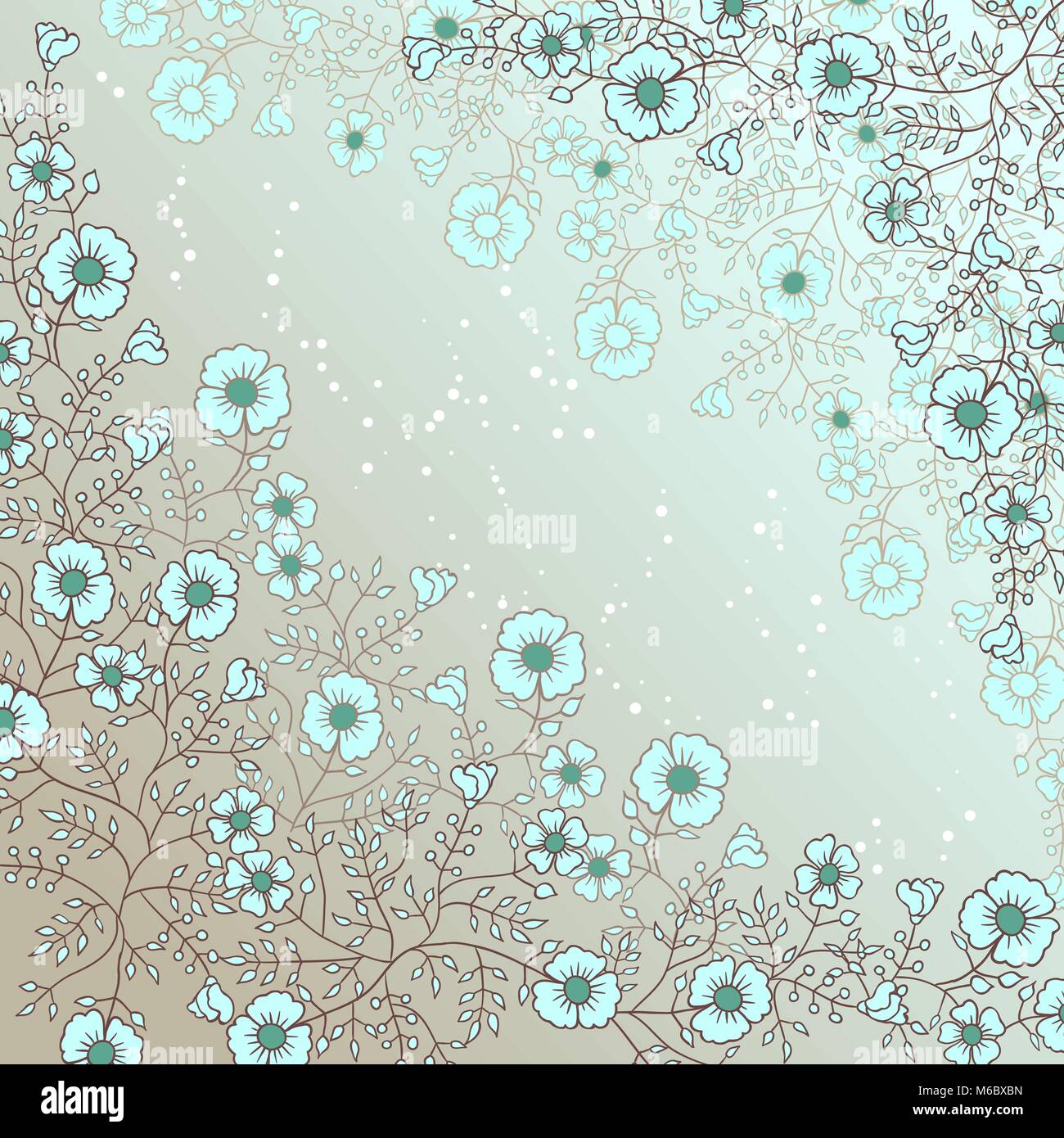 Design of vector flowers background Stock Vector Image & Art - Alamy