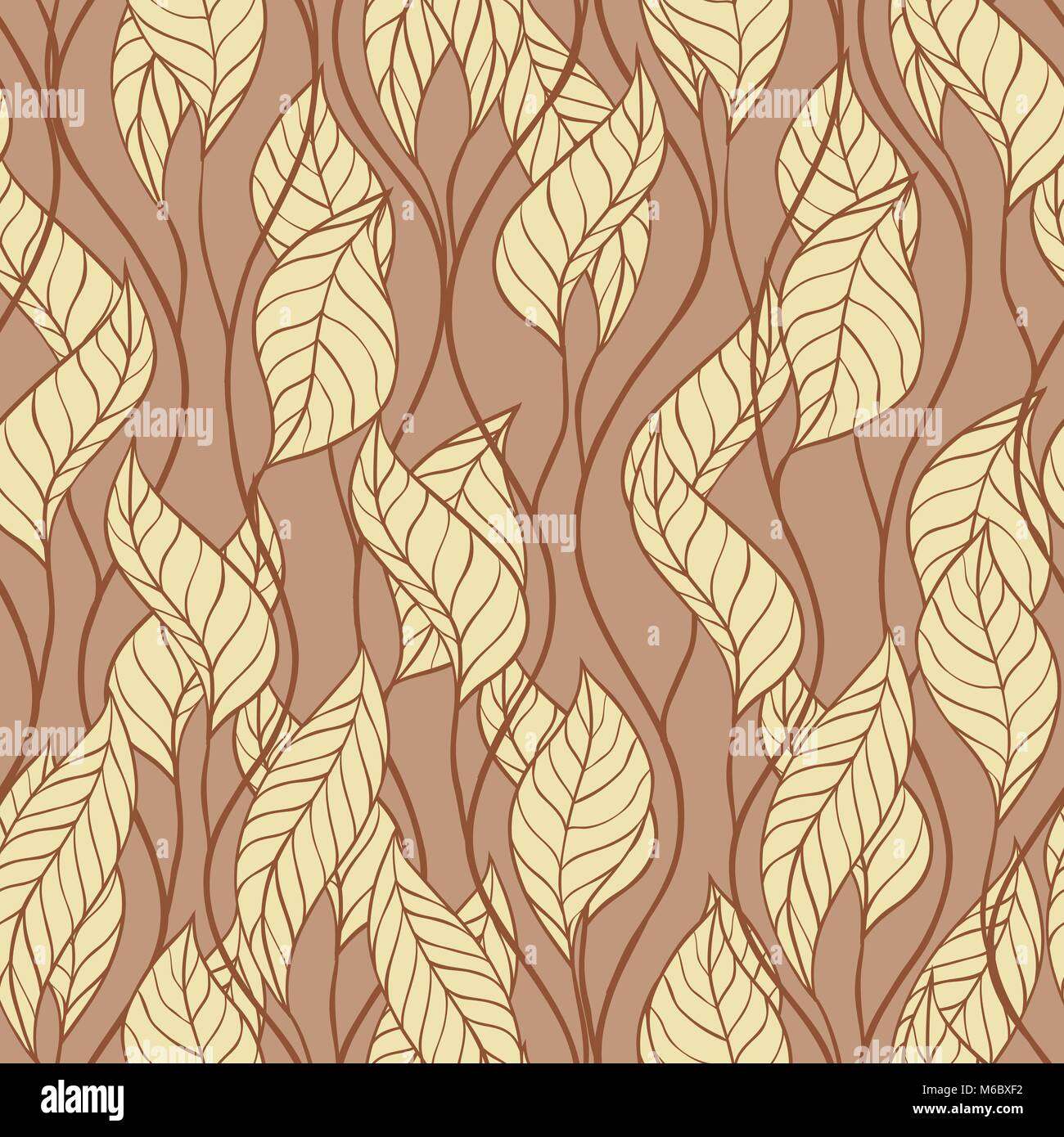 Pattern of autumn macro swirl leaves. Vector background Stock Vector ...