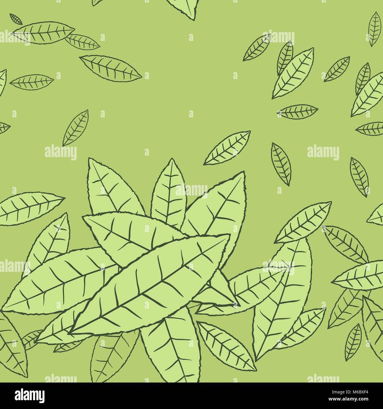 Pattern of fly leaves. Vector seamless background Stock Vector Image ...