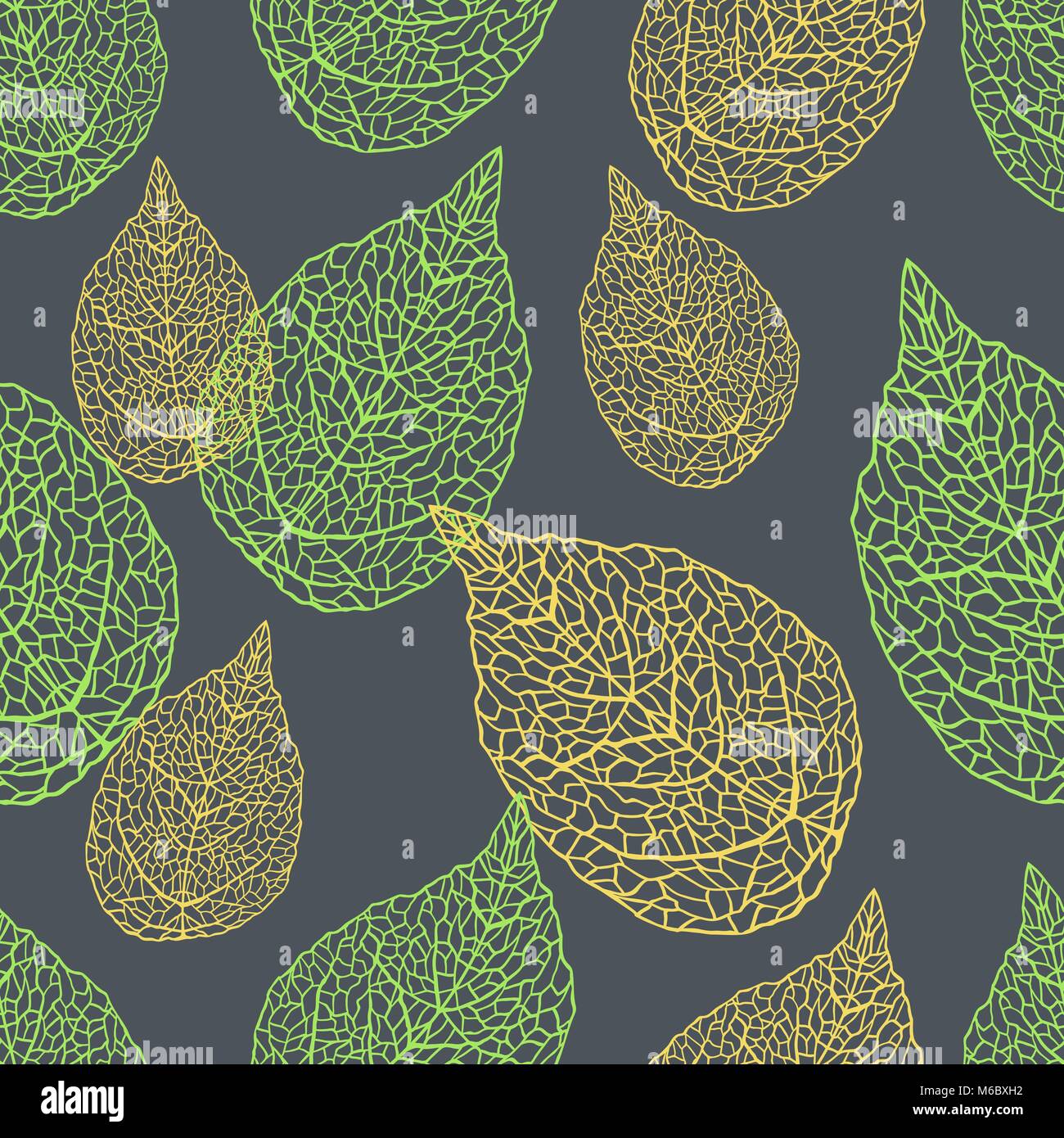 Vector seamless stylish pattern of leaves Stock Vector Image & Art - Alamy