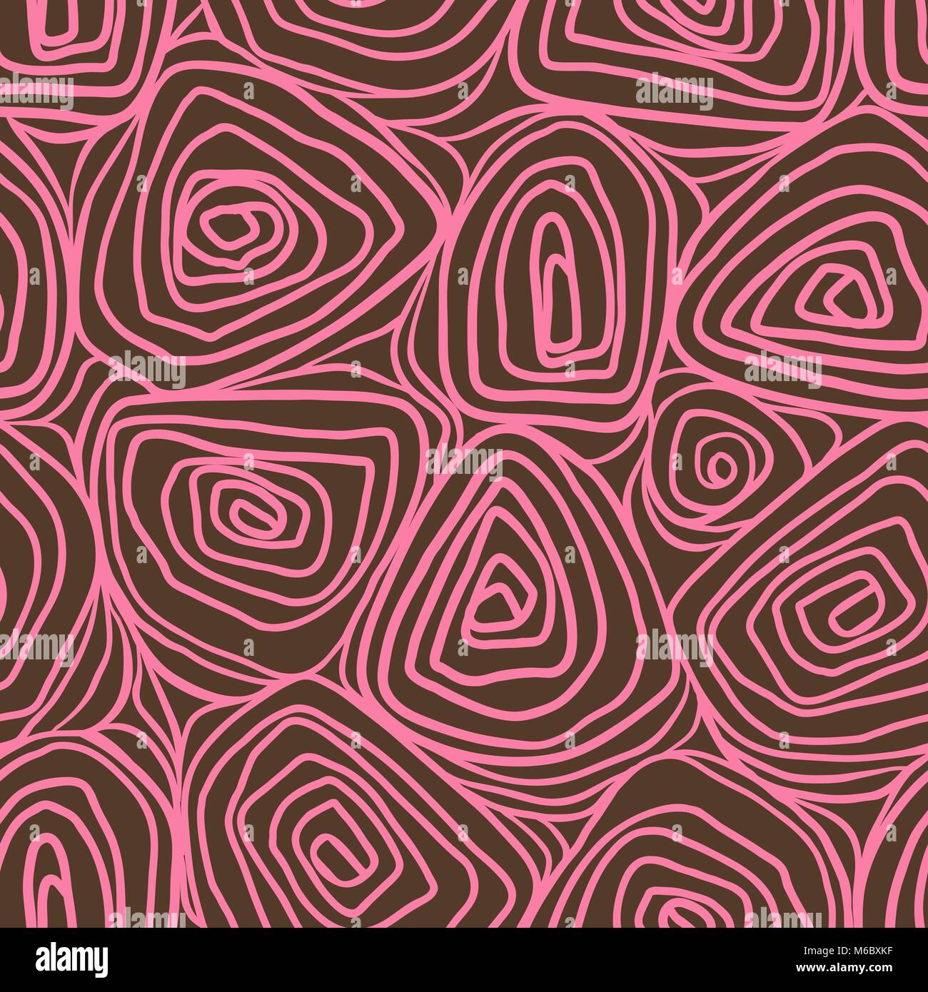 Seamless Abstract Hand Drawn Pattern Waves Background Stock Vector