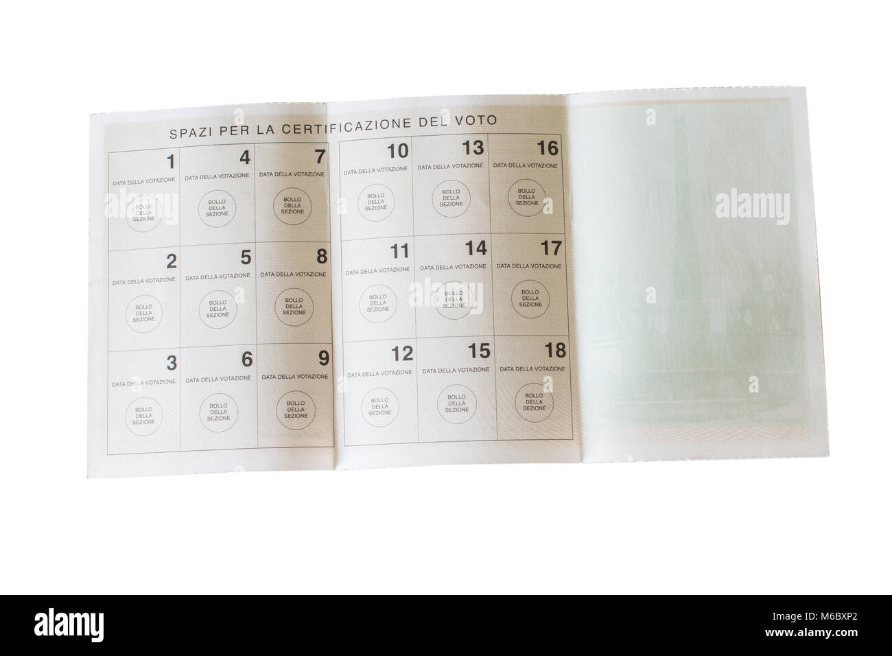 Electoral card, Italy Stock Photo - Alamy