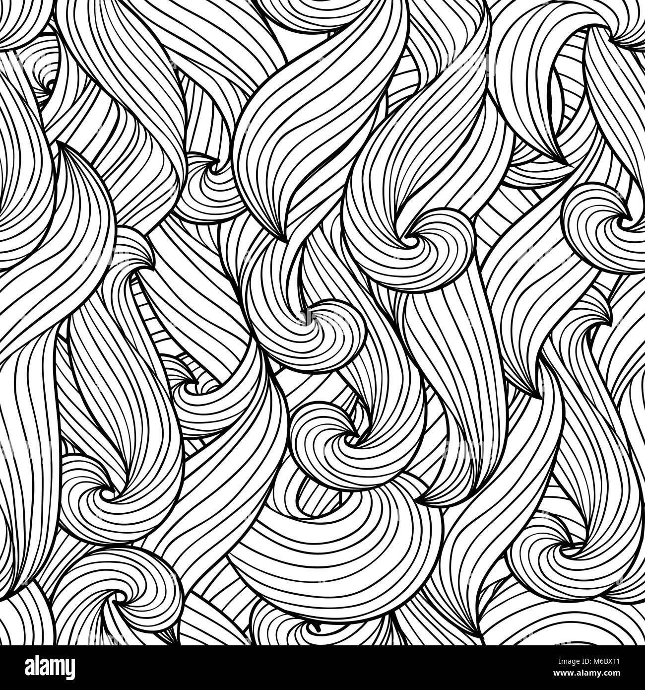 Seamless abstract hand drawn pattern waves background Stock Vector ... Seamless abstract hand drawn pattern waves background Stock Vector ...