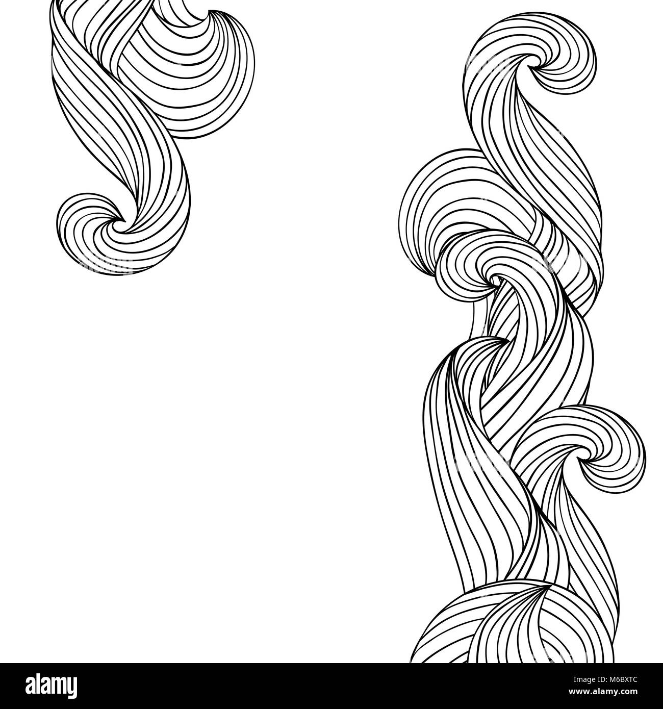 Abstract floral pattern splash Black and White Stock Photos & Images ...