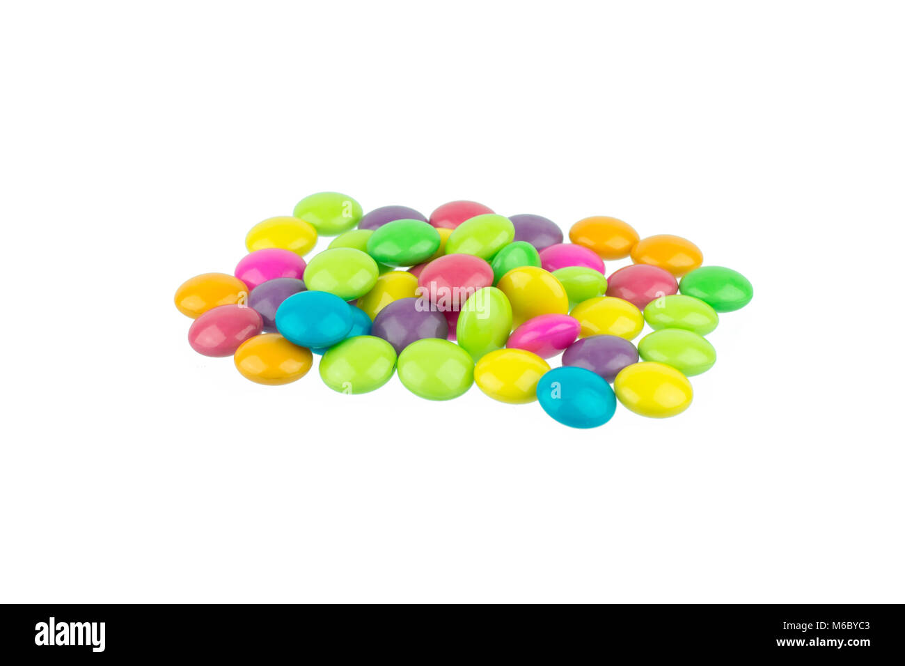 colorful chocolate coated candy isolated on white background Stock ...