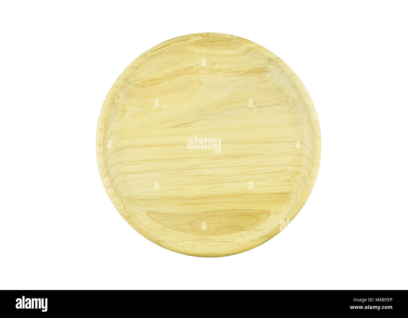 wood plate isolated top view Stock Photo - Alamy