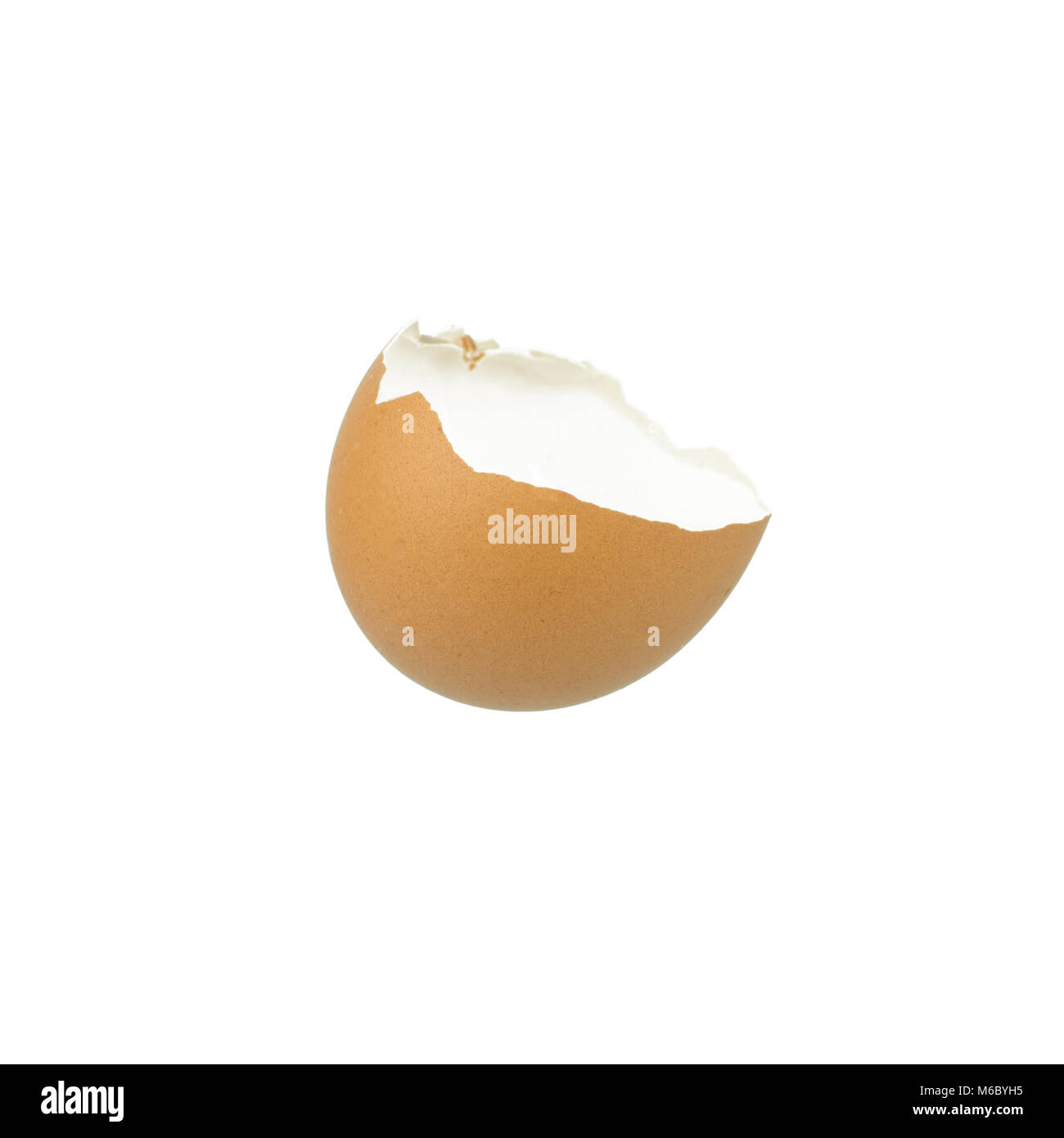 Broken empty egg shell isolated on white background Stock Photo - Alamy