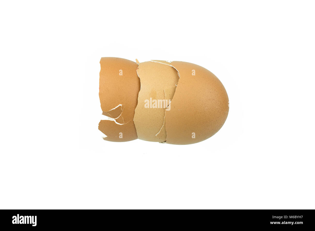 Broken empty egg shell isolated on white background Stock Photo - Alamy