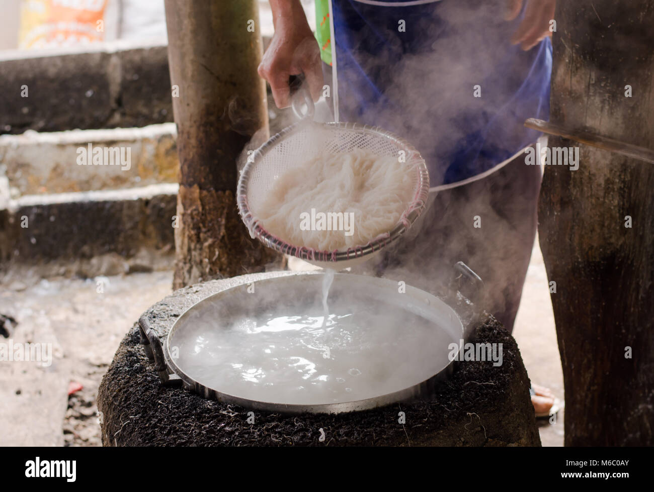 boiled Thai rice vermicelli Stock Photo - Alamy