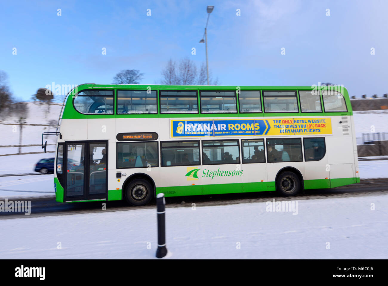 Stephensons bus school bus transporting children to schools in ...
