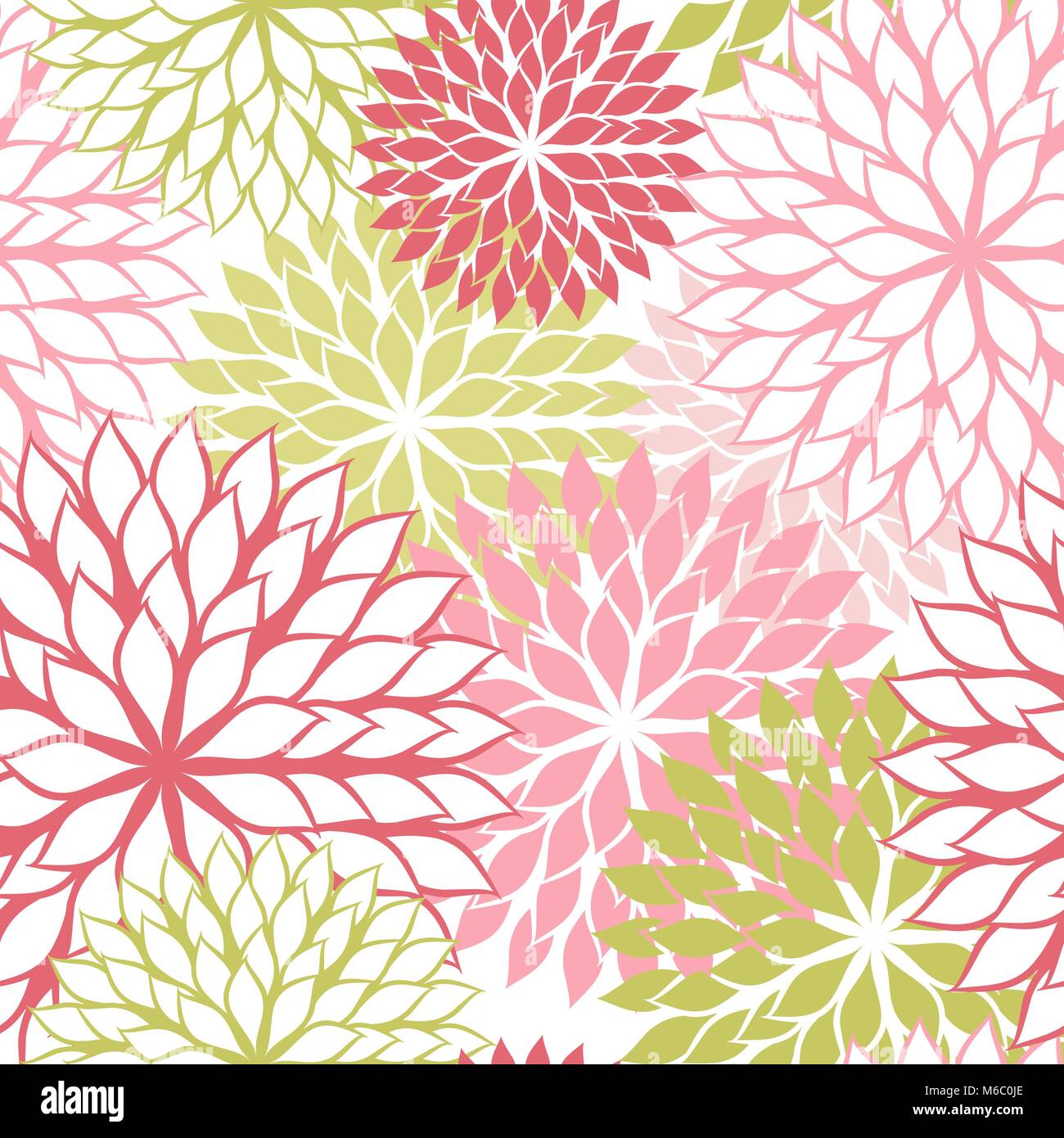 Seamless pattern with hand draw flowers, floral illustration Stock ...
