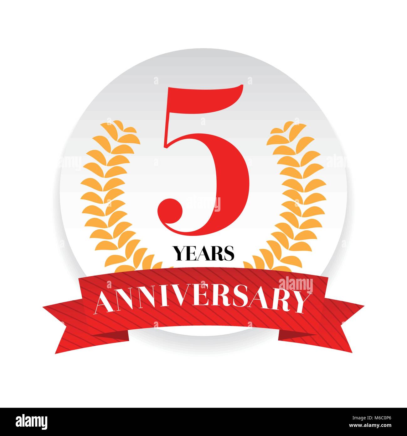 Fifth anniversary badge label Stock Vector Image & Art - Alamy