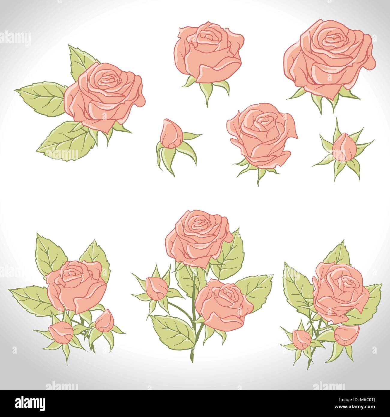 Beautiful bouquet big red Stock Vector Images - Alamy