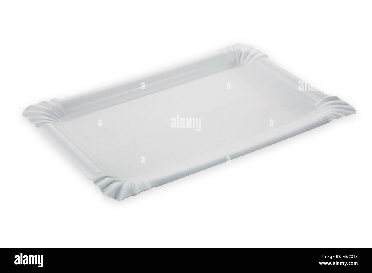 Empty paper plate isolated on whtie background Stock Photo - Alamy