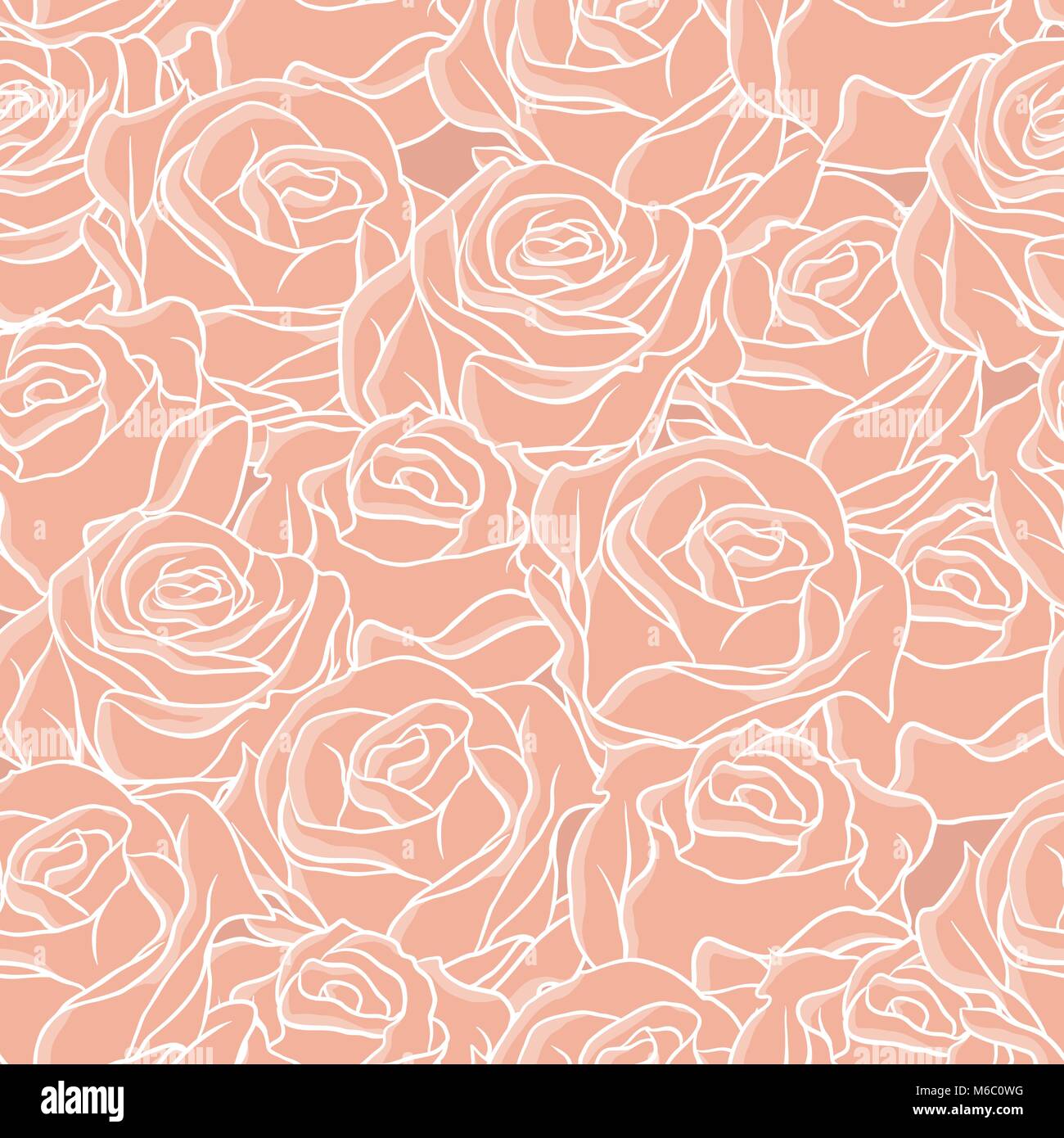 Seamless abstract background with roses. Vector pattern Stock Vector ...