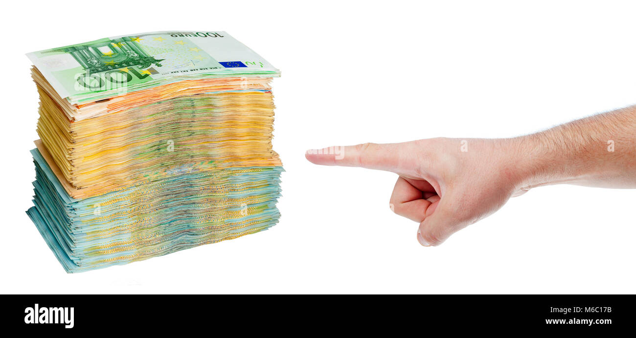 Business man showing euro banknotes hi-res stock photography and images ...