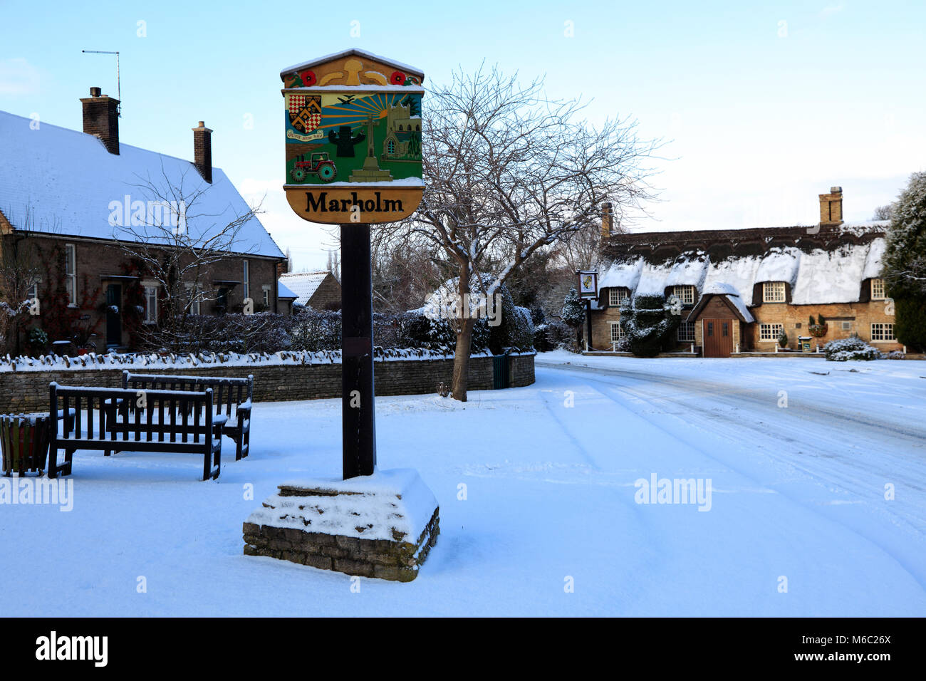 Marholm village green hi-res stock photography and images - Alamy