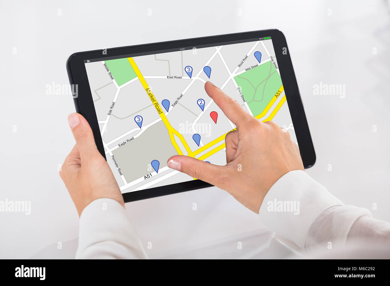 Interactive digital map hi-res stock photography and images - Alamy