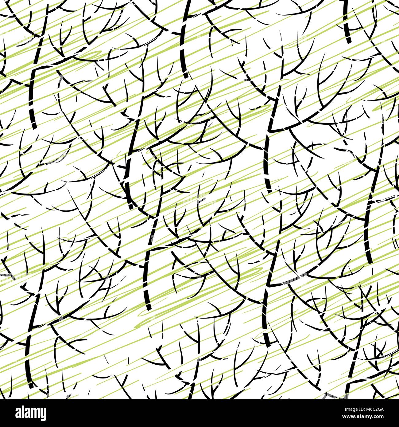 Vector trees seamless pattern (Abstract green background Stock Vector ...