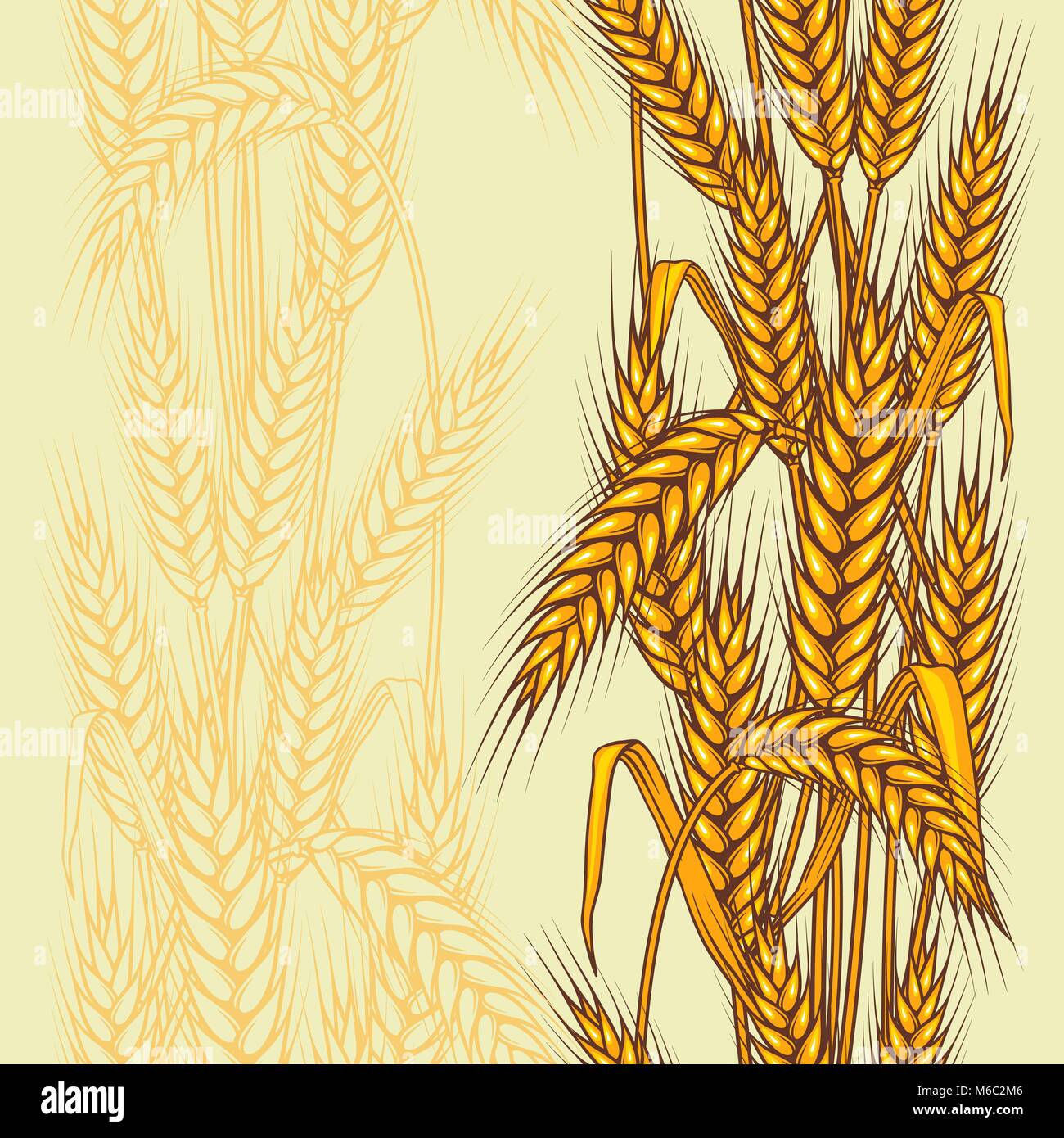 Abstract wheat pattern wallpaper Stock Vector Images - Alamy