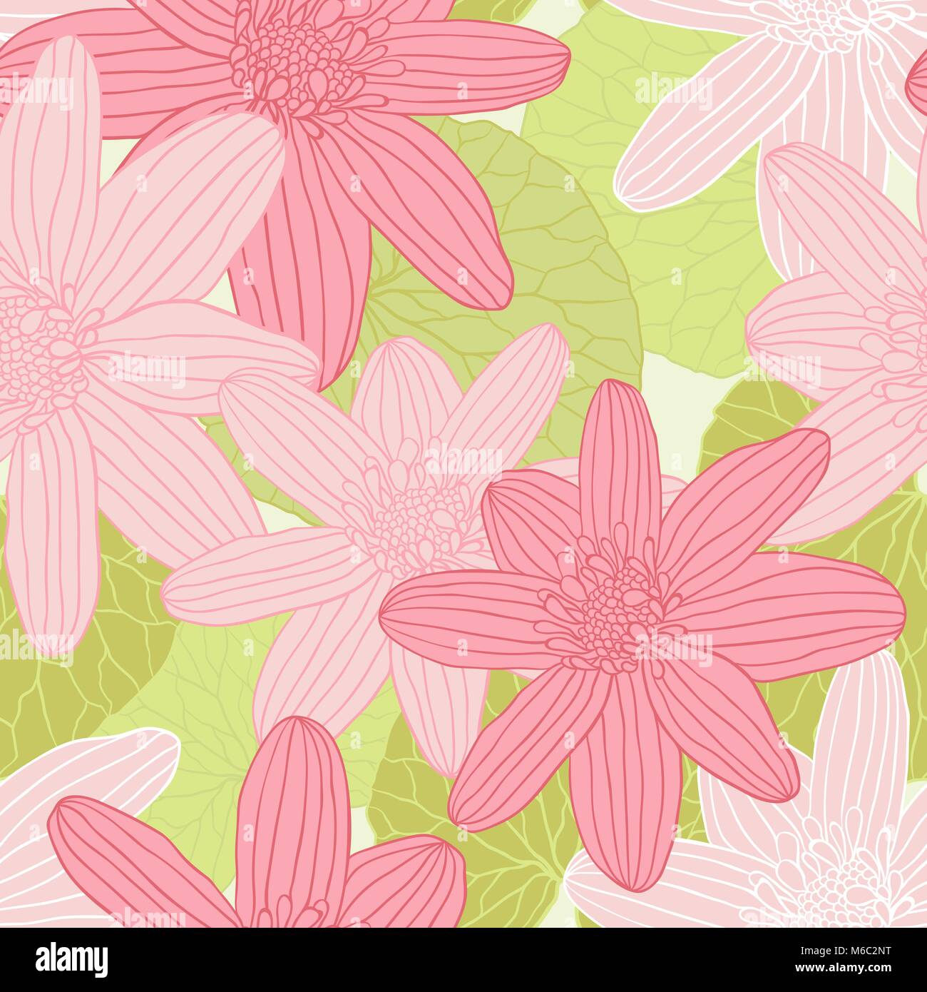 Vector background with hand drawn flowers Stock Vector Image & Art - Alamy