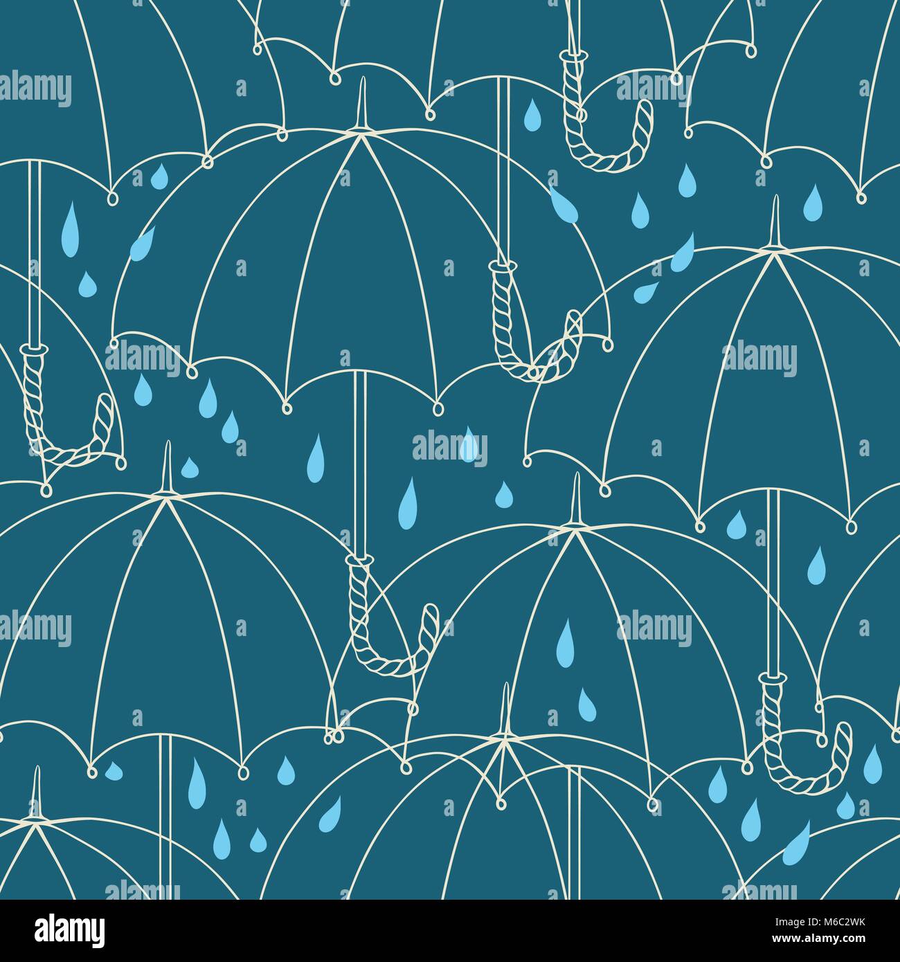 Seamless pattern with cute umbrellas. Vector illustration Stock Vector ...