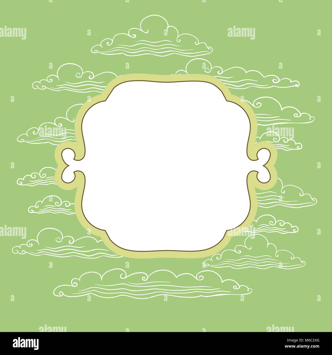 Frame with background from clouds - vector illustration Stock Vector ...