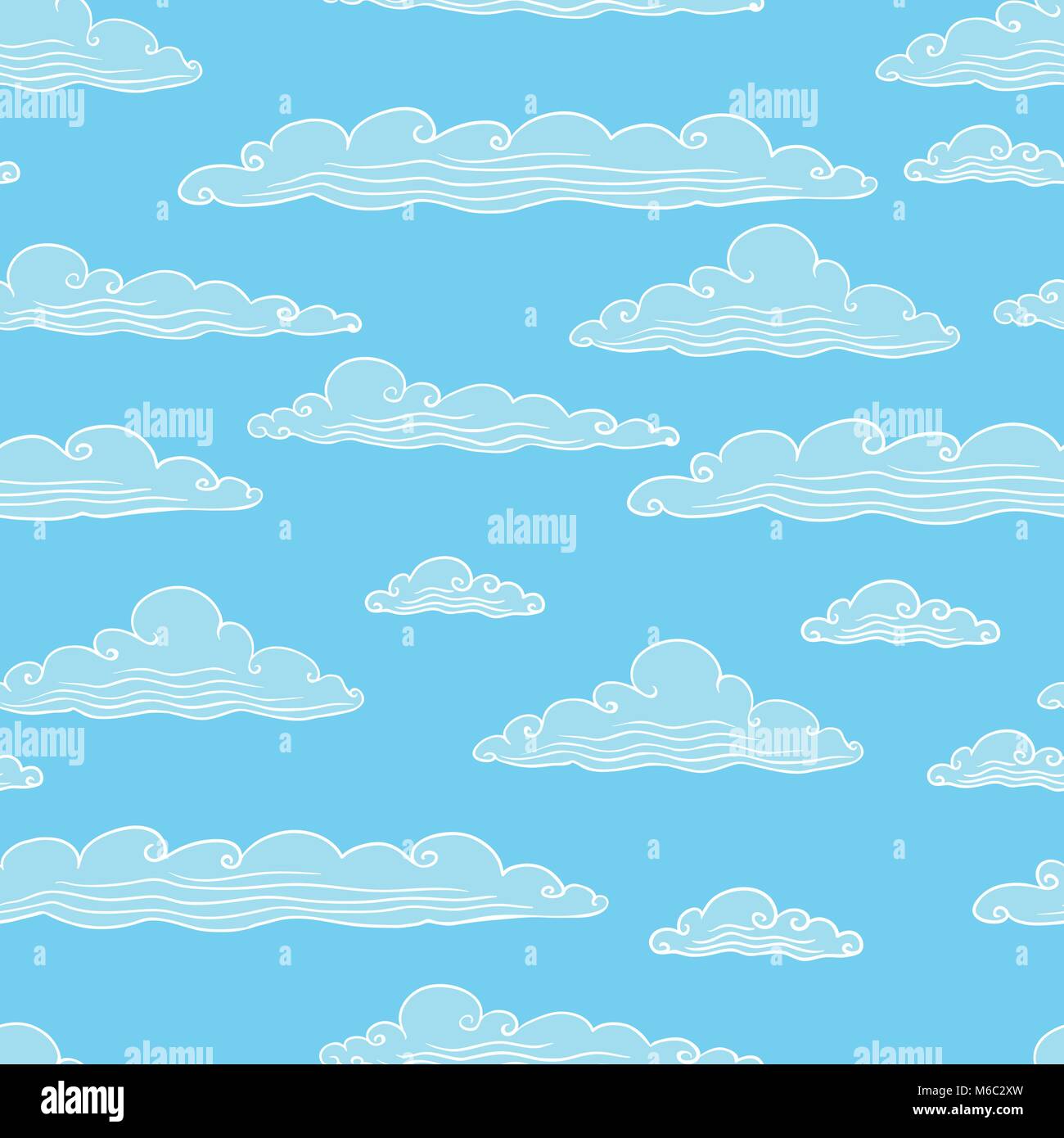 Seamless background with clouds - vector illustration Stock Vector ...