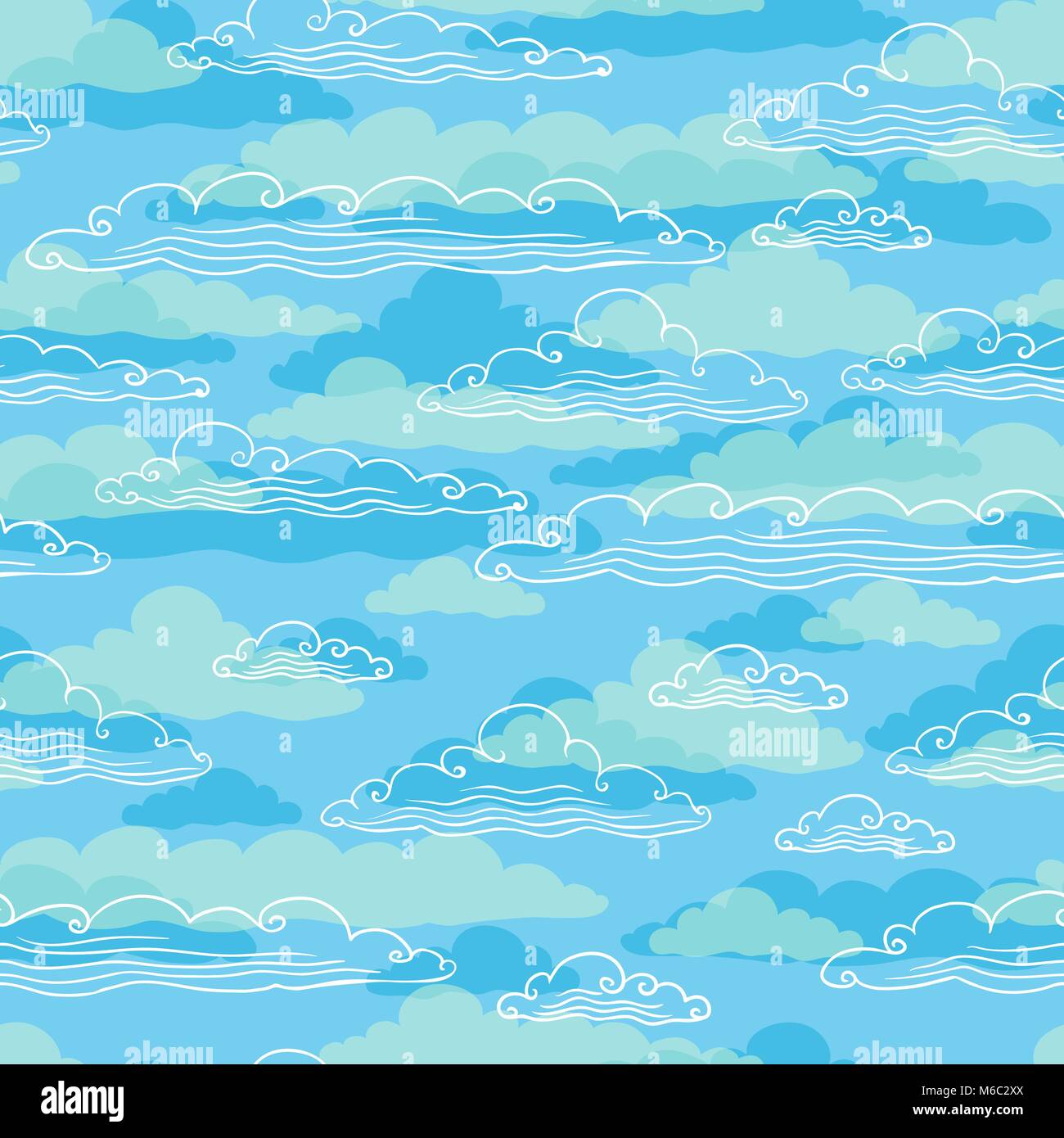 Seamless background with clouds - vector illustration Stock Vector ...