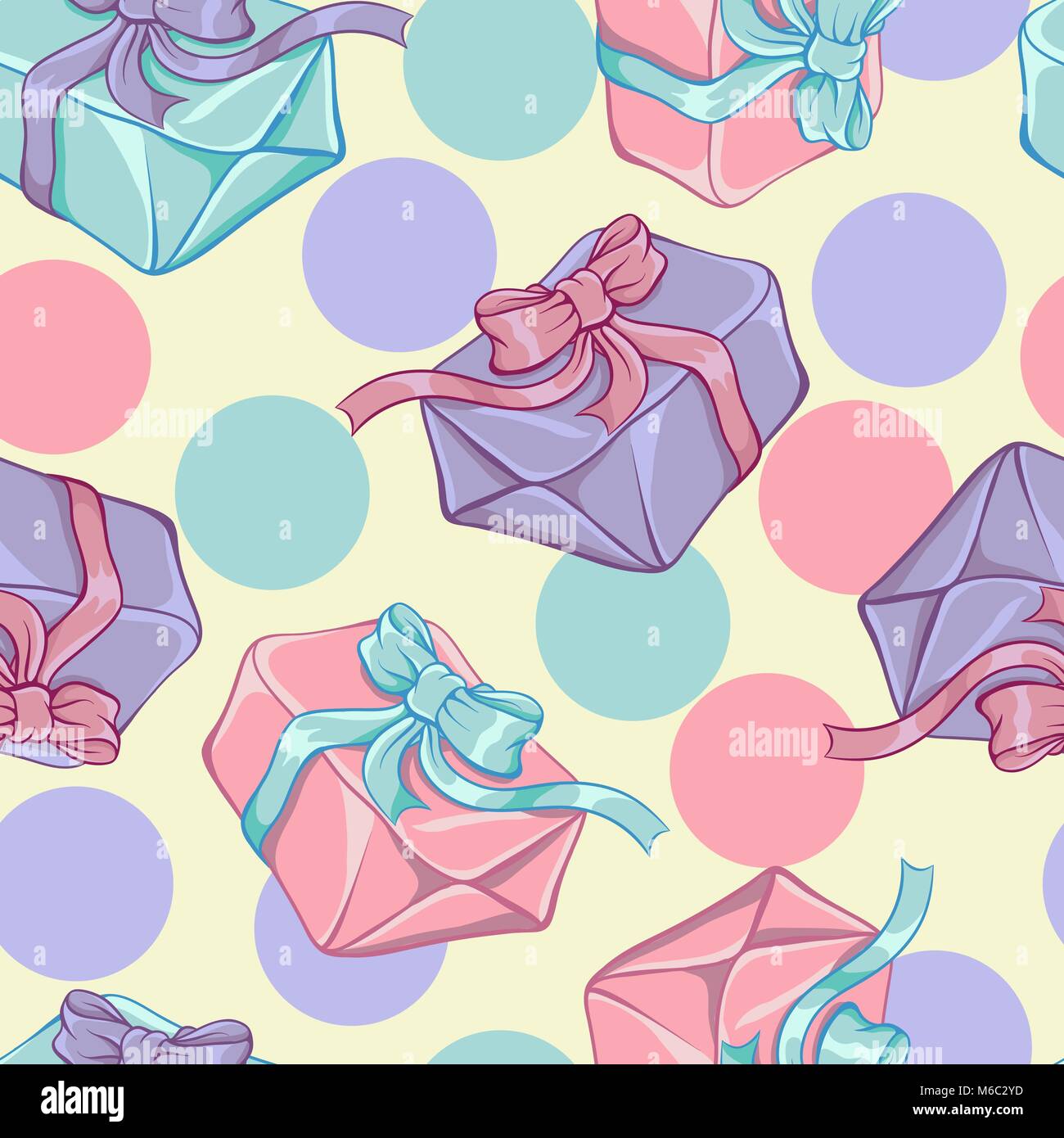 Seamless pattern with gift boxes. Vector texture Stock Vector Image ...