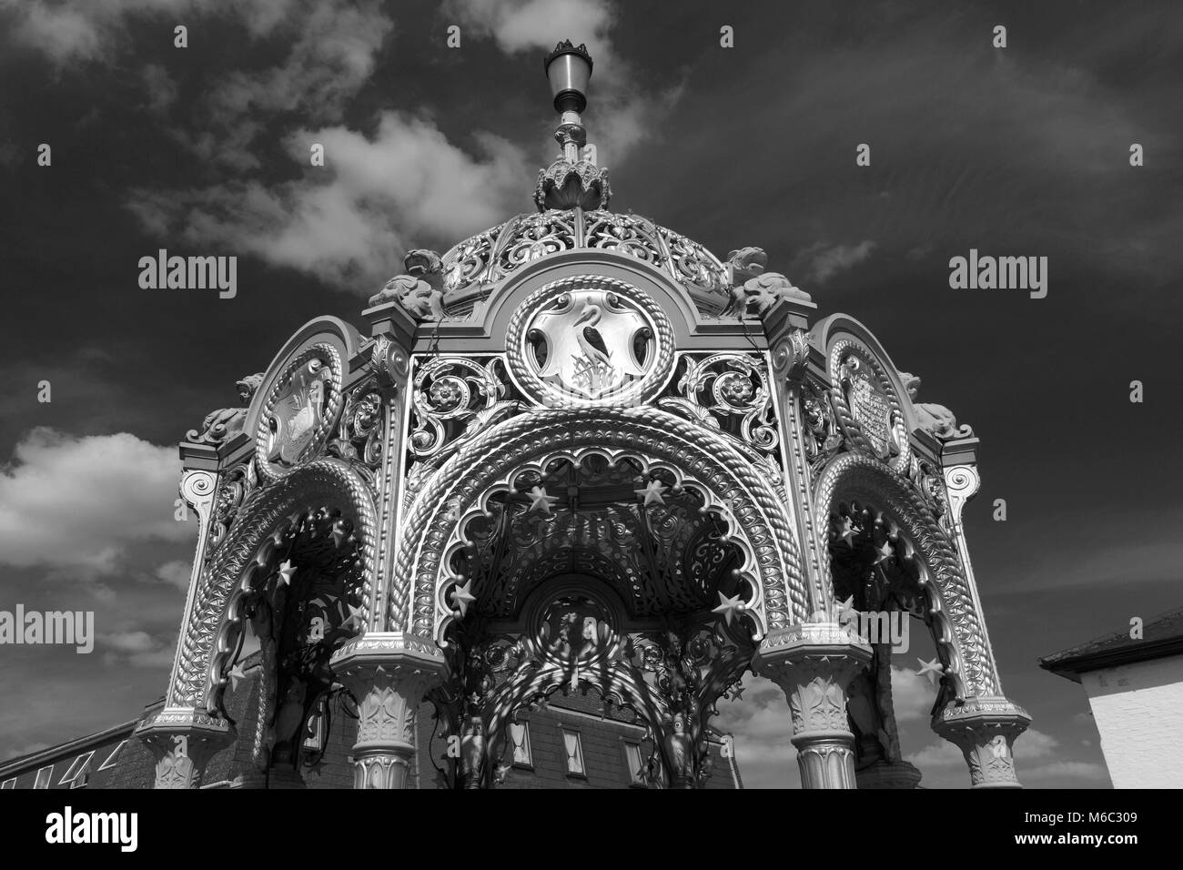 The ornate March Coronation Memorial Fountain, March town ...