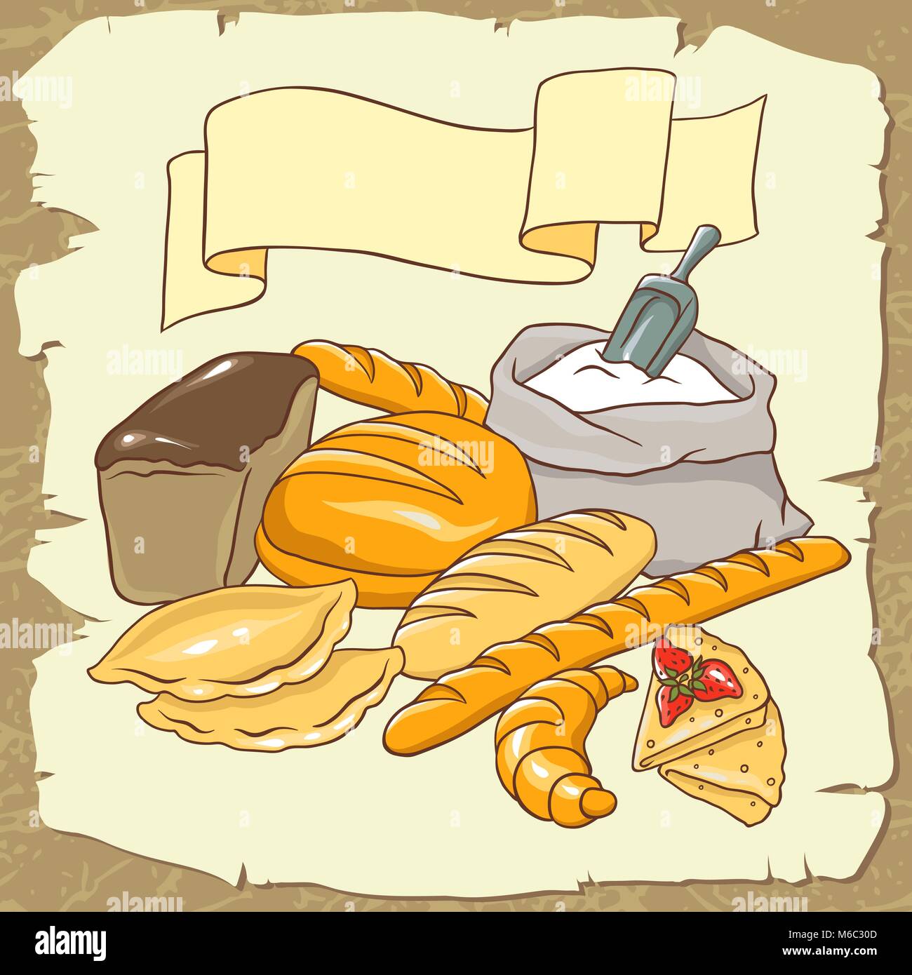 Rye bread bun on Stock Vector Images - Alamy