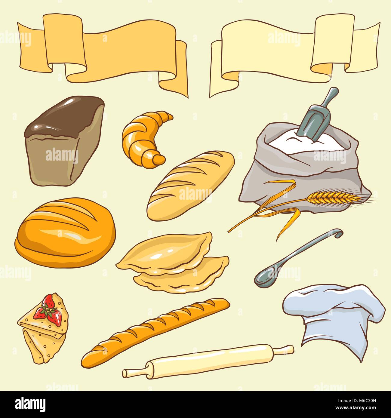 Frame with bread Stock Vector Images - Alamy