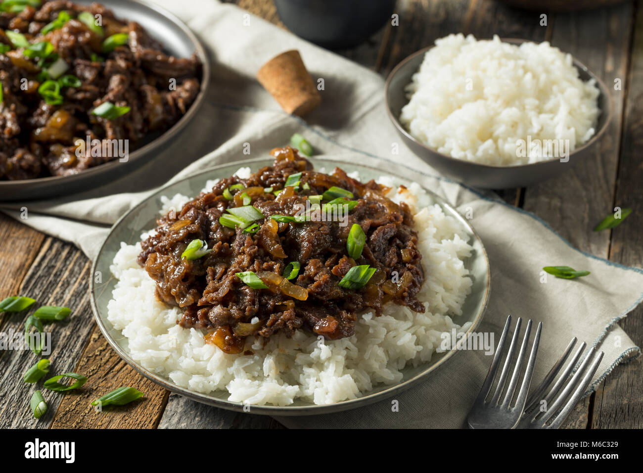 Korean barbecue and rice hi-res stock photography and images - Alamy