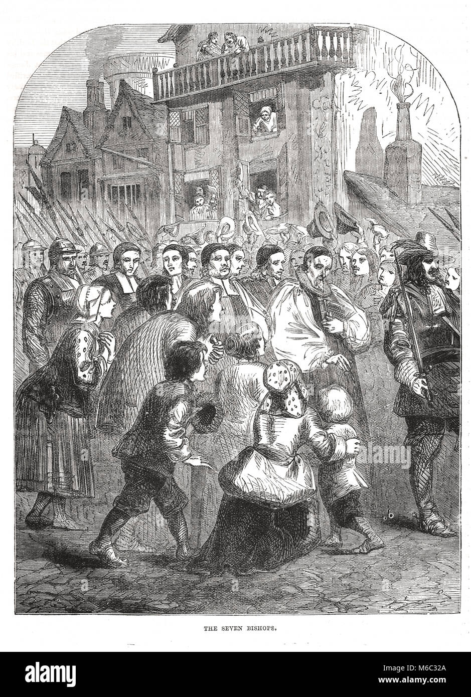 The Seven Bishops, being escorted to trial, 1688 Stock Photo - Alamy