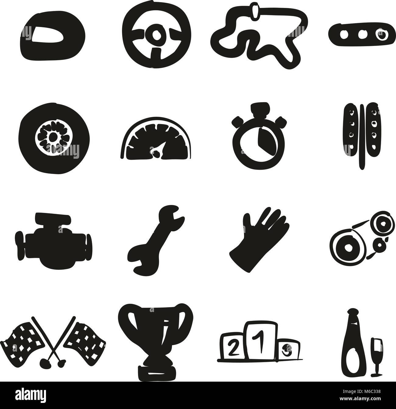 Racing Icons Freehand Fill Stock Vector Image & Art - Alamy