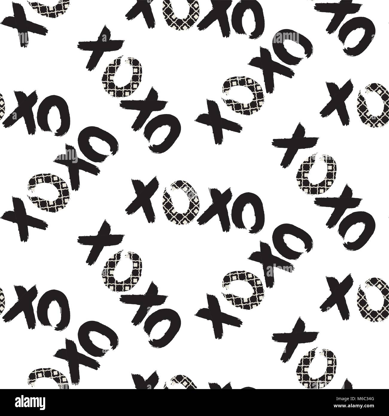 Xoxo seamless vector pattern Stock Vector Image & Art - Alamy