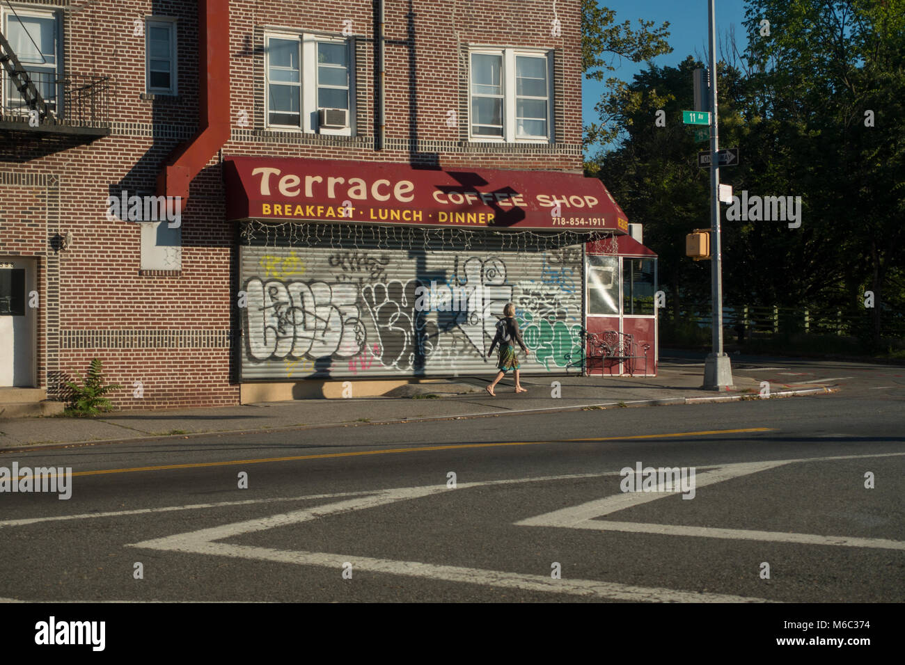 Terrace coffee shop Windsor terrace Brooklyn NY Stock Photo - Alamy