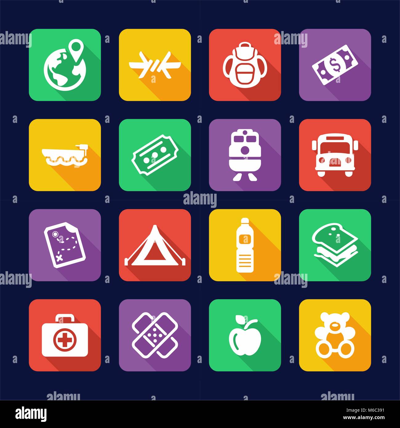 Refugees Icons Flat Design Stock Vector Image & Art - Alamy