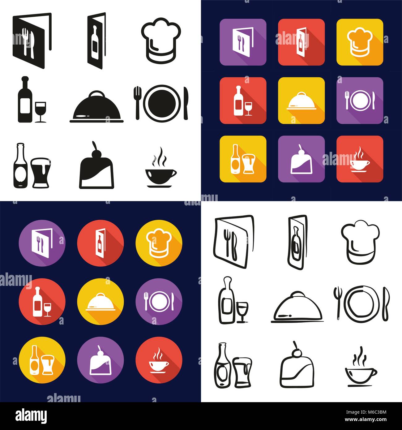 Chinese food in black cup Stock Vector Images - Alamy