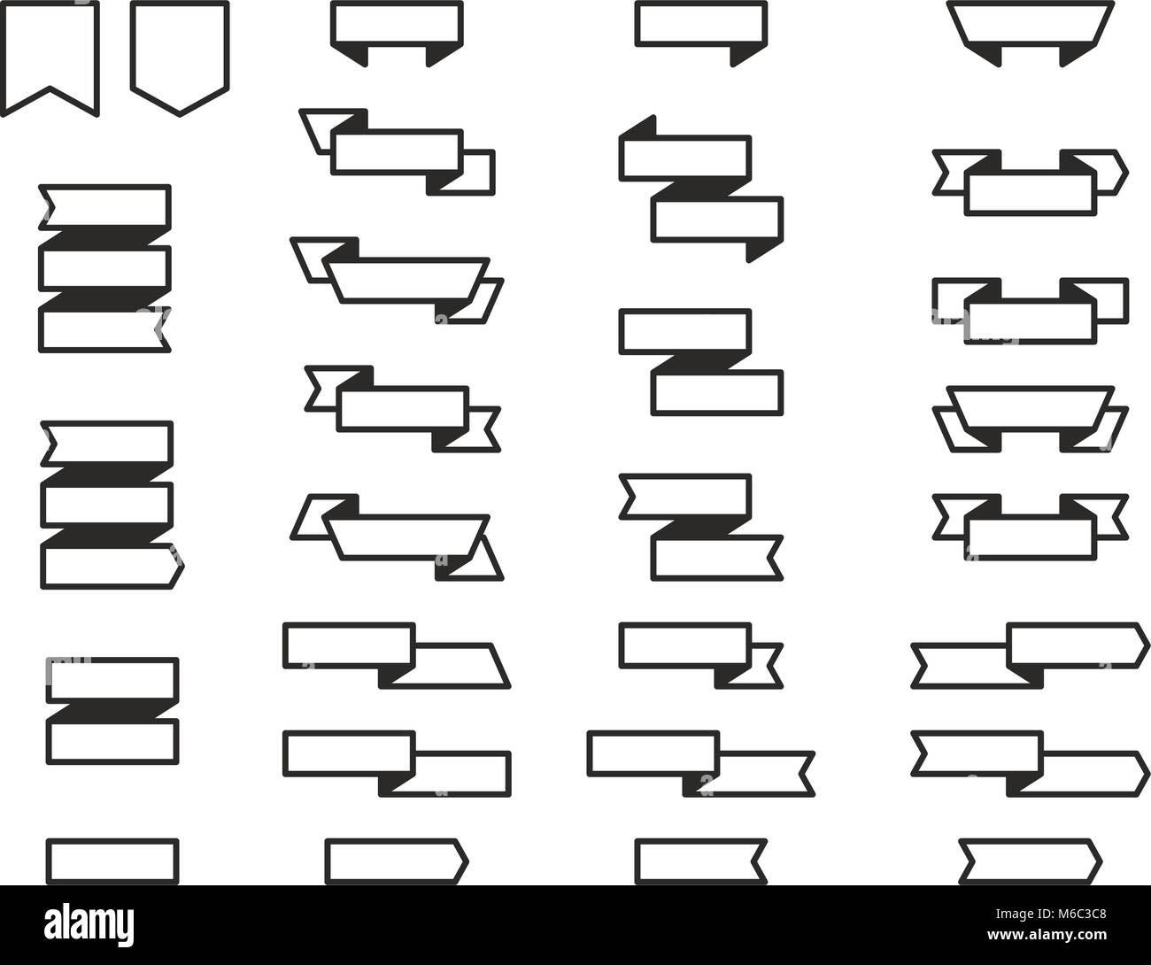 Ribbon Or Banner Icons Stock Vector Image & Art - Alamy