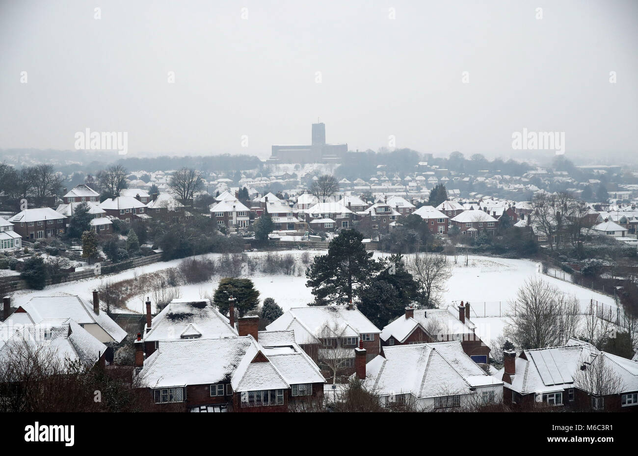 A view of Guildford, as the severe weather conditions continue Stock ...