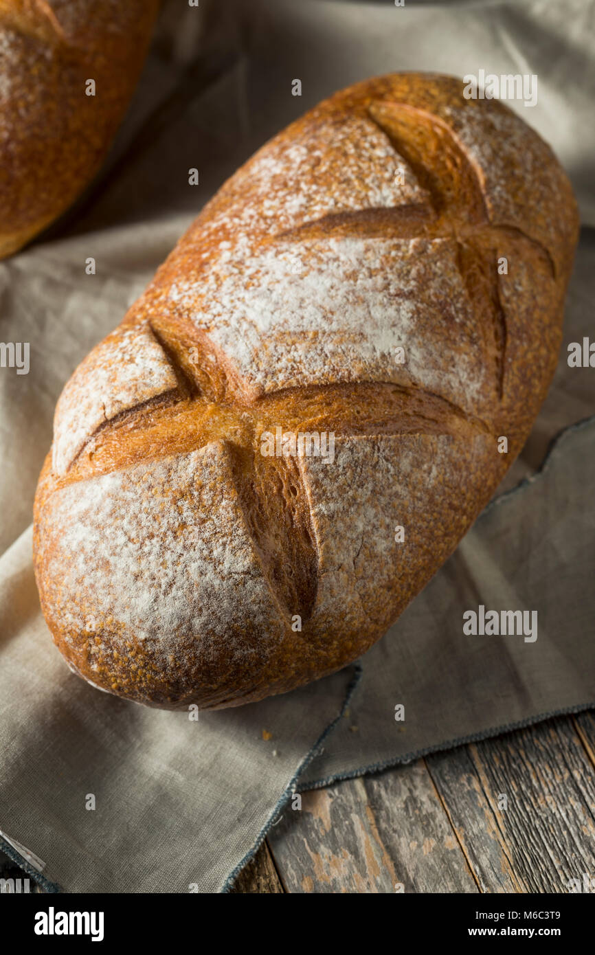 Whole Grain White French Bread Cut into Slices Stock Photo - Alamy
