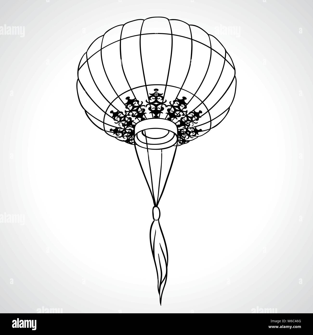 Fairy-lights. Big traditional chinese lanterns. Vector Stock Vector ...