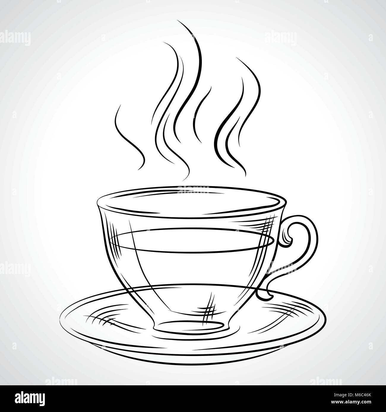 Elegant tea coffee mug Stock Vector Images - Alamy