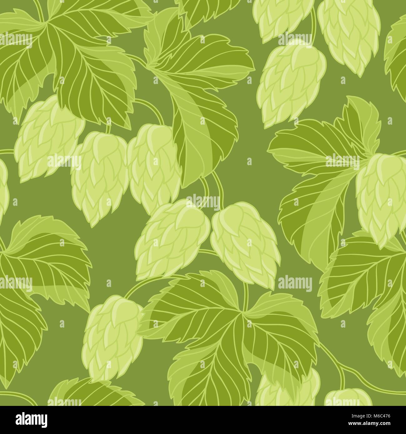 Hop leaf Stock Vector Images - Alamy